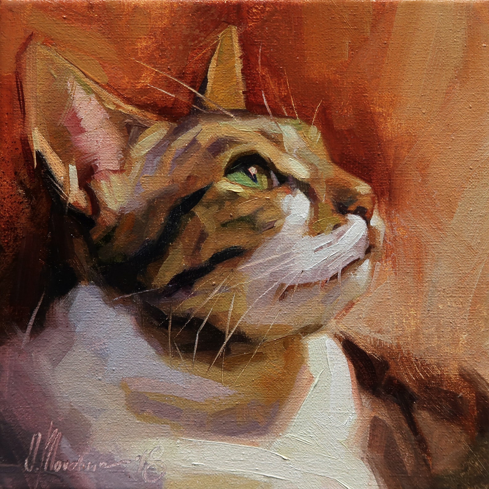 Custom Pet Portrait Custom Cat Painting Cat Portrait Pet | Etsy