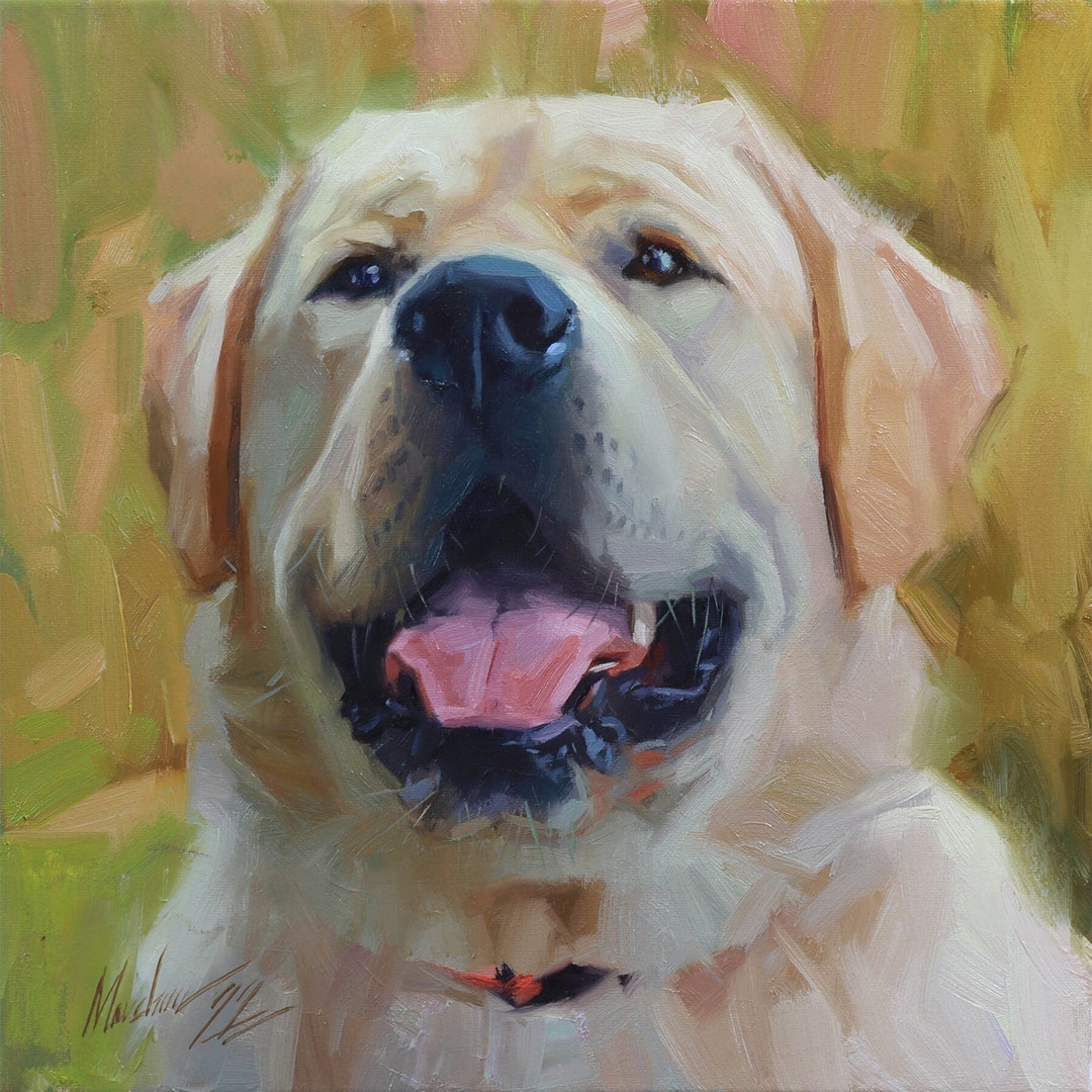 Pet Portrait Custom Painting From Photo, Hand Painted Pet Portrait ...