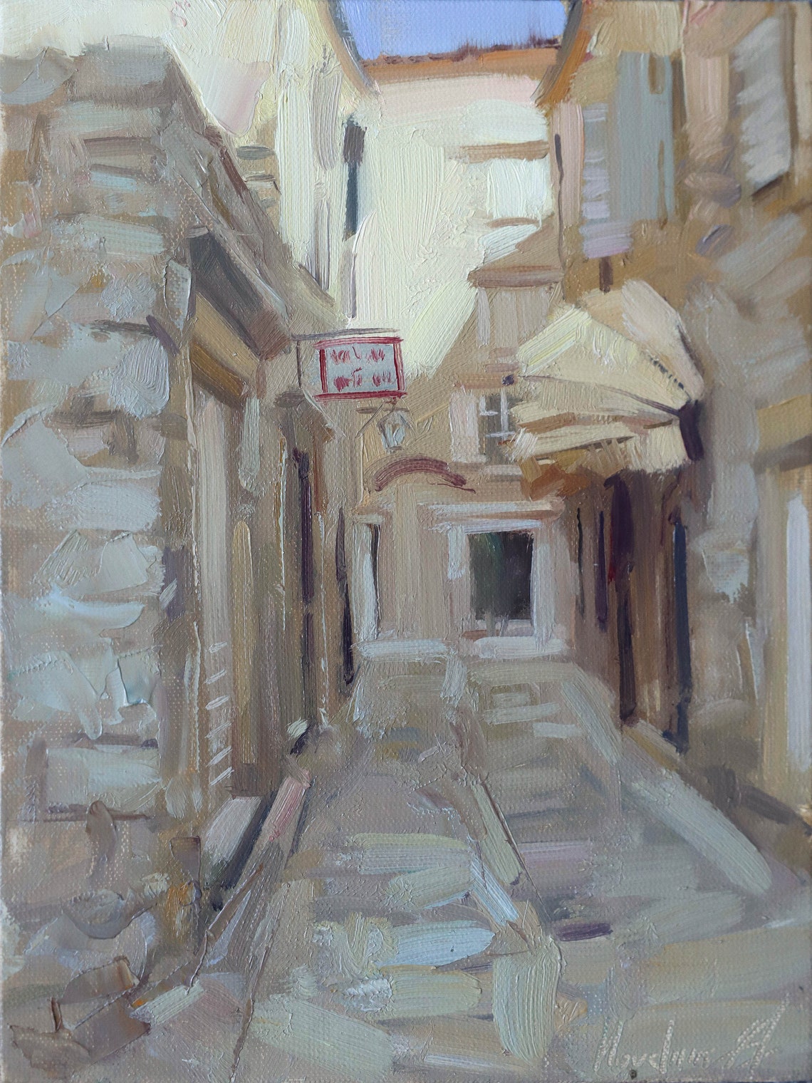 Cityscape Cityscape Art Old Town Landscape Painting - Etsy