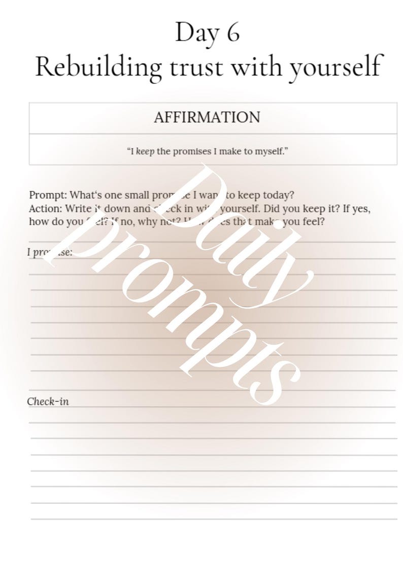 Self-reset Journal | Printable Digital Download | Mindfulness & Energy ...