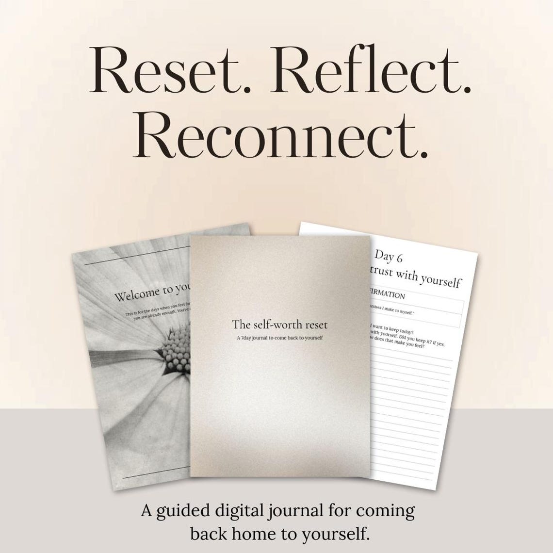 Self-reset Journal | Printable Digital Download | Mindfulness & Energy ...