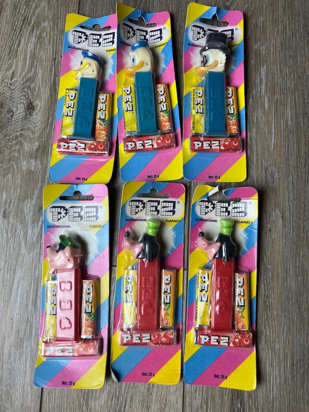 1980s-90s Disney Euro Pez Dispensers Vintage - New on Card - Striped Bonbon - Etsy