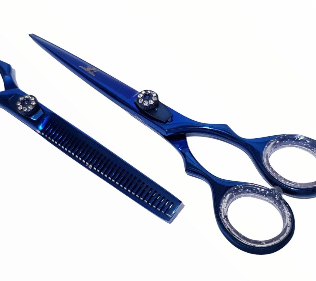 Unleash the Cutting Edge: Sword Edge Premium Scissor Set - Blue Crystal ...