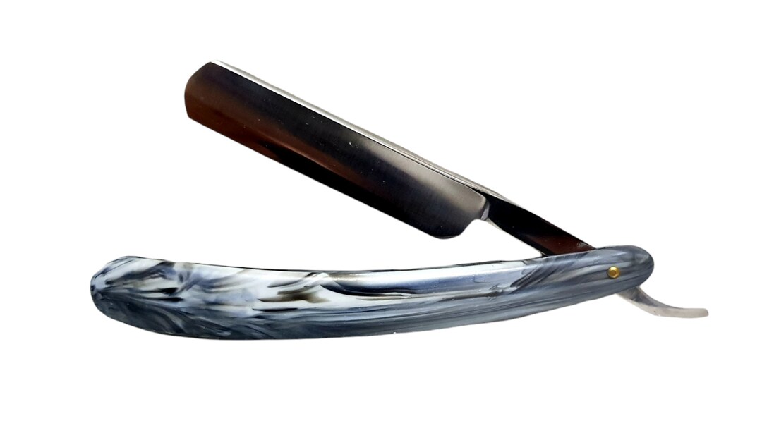 Swirling Style: Masterpiece Marble Effect Premium Sword Edge Straight ...