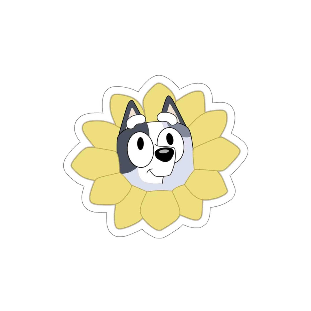 Muffin Sunflower Stickers Bluey Decal Waterbottle Sticker - Etsy