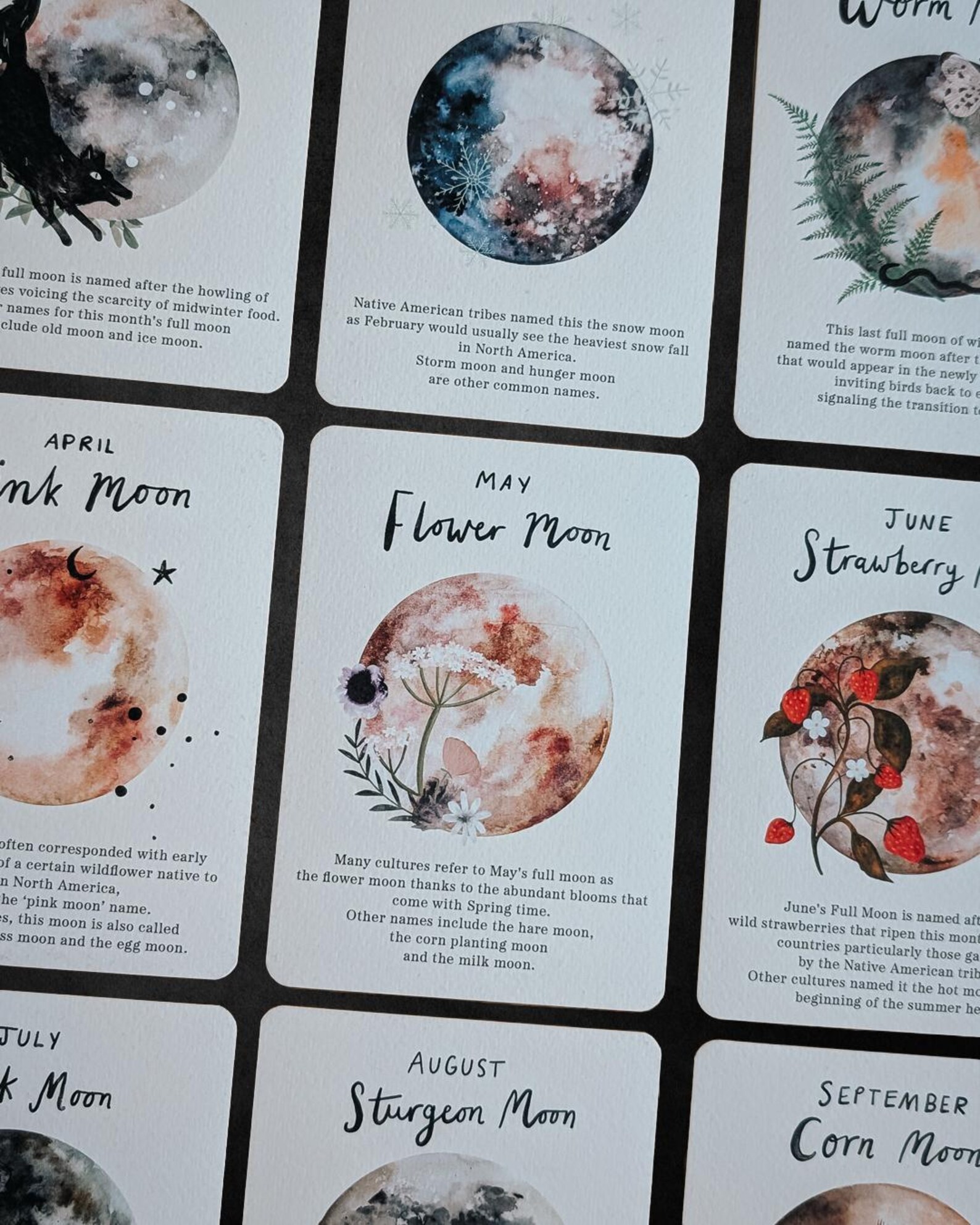 A Year of Full Moons A6 Card Pack - Etsy