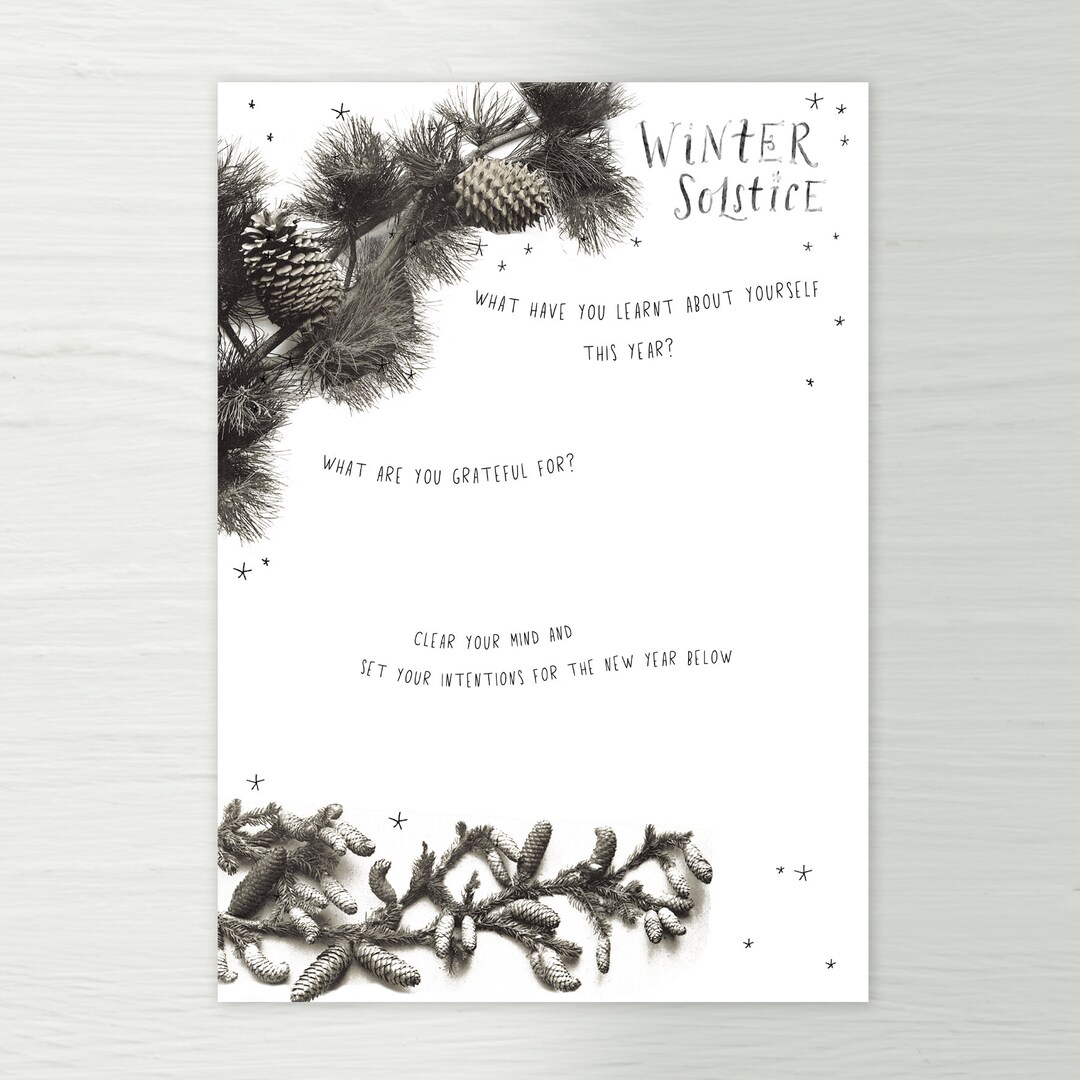 Winter Solstice Reflection Printable Journal Art Prompts - Etsy