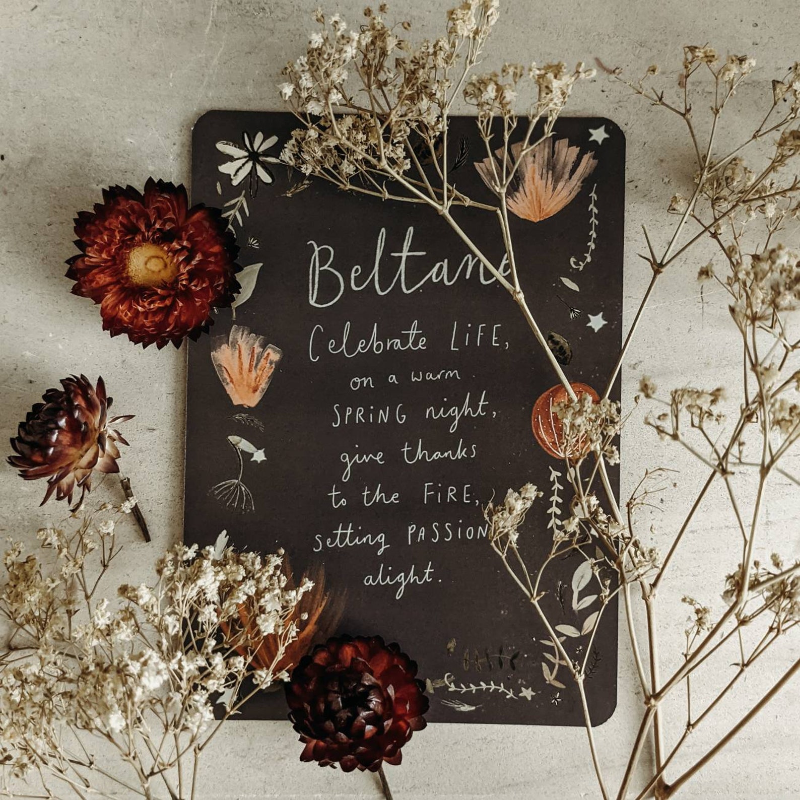 Beltane Blessings Art Print Altar Card | Etsy