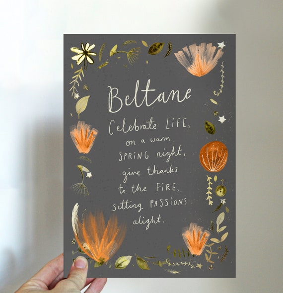 Beltane Blessings Printable Journal Art Altar Card | Etsy