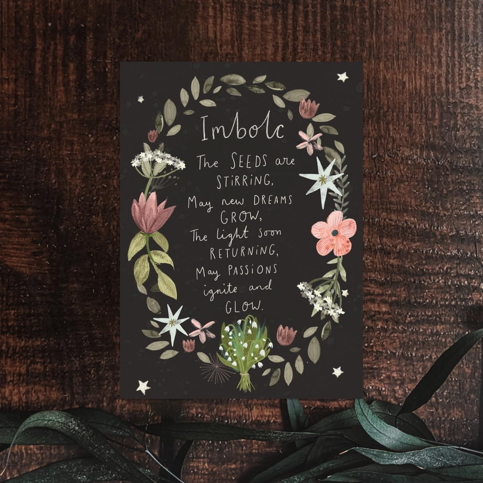 Imbolc Blessings Printable Journal Art Altar Card - Etsy