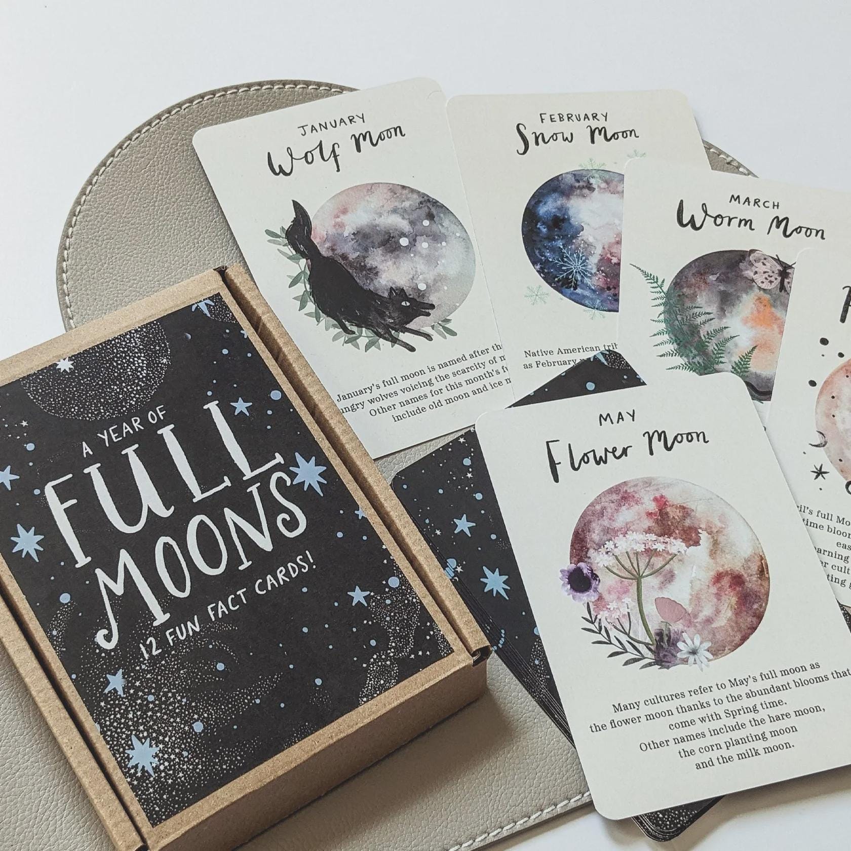 A Year of Full Moons A6 Card Pack - Etsy