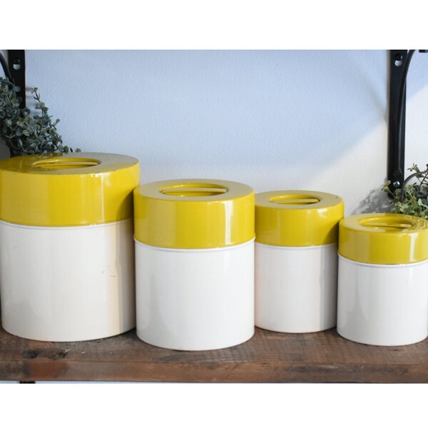 Yellow Canisters - Etsy
