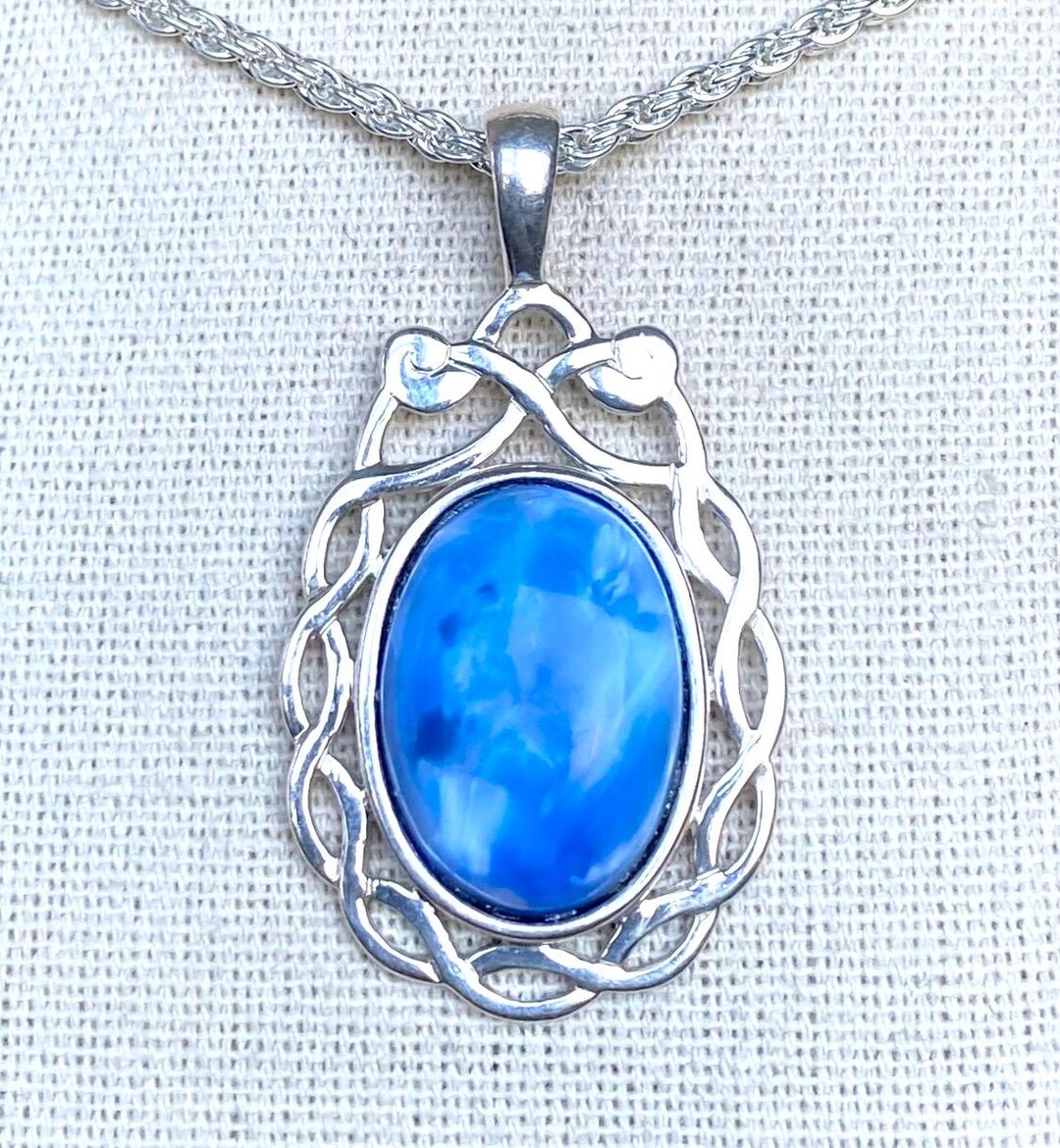 Victoria Stone Pendant - Genuine Imori Stone - Celtic Setting - Please ...