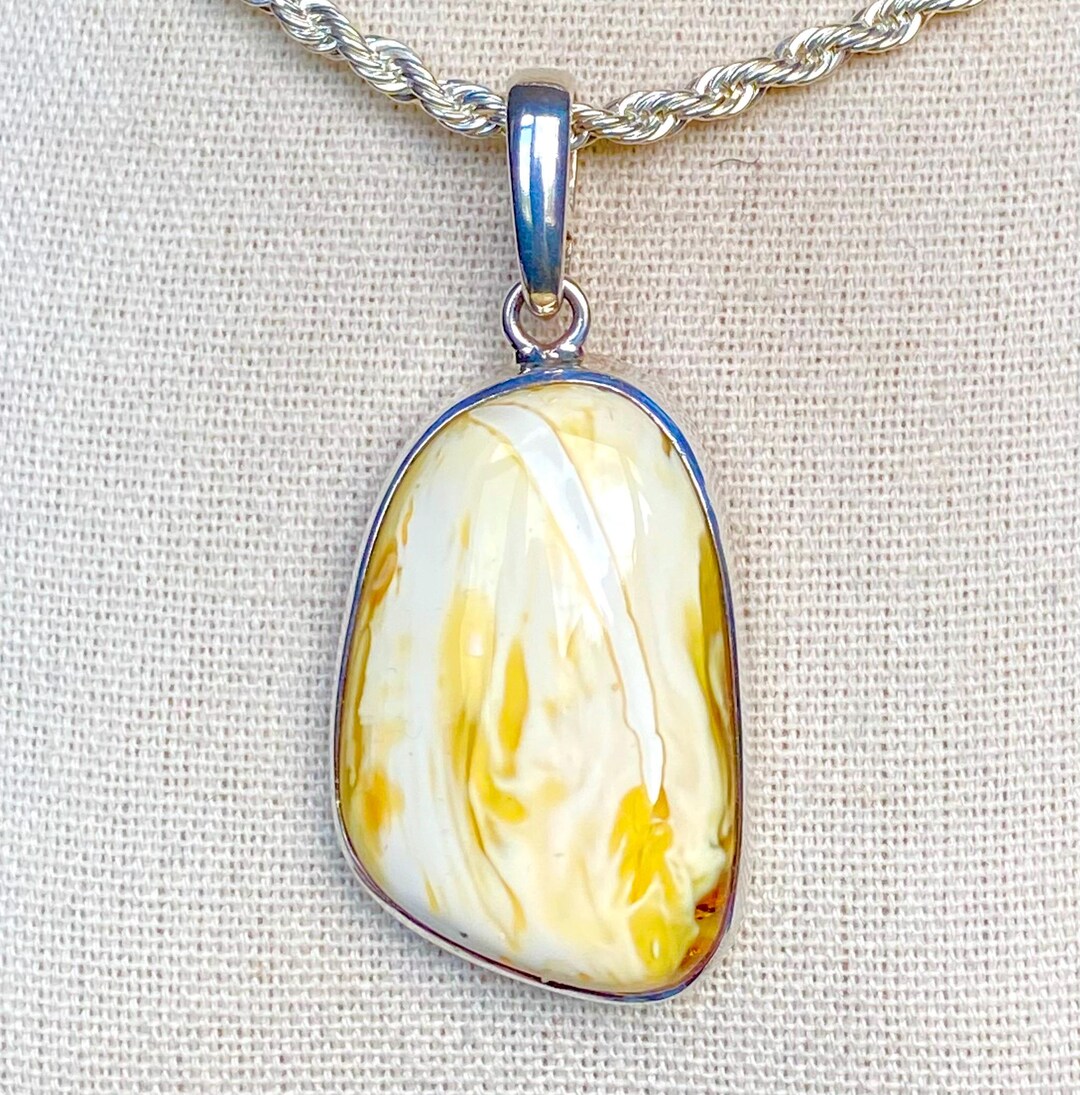 Baltic Amber Pendant - Milky Amber - MUST Read Description - Etsy