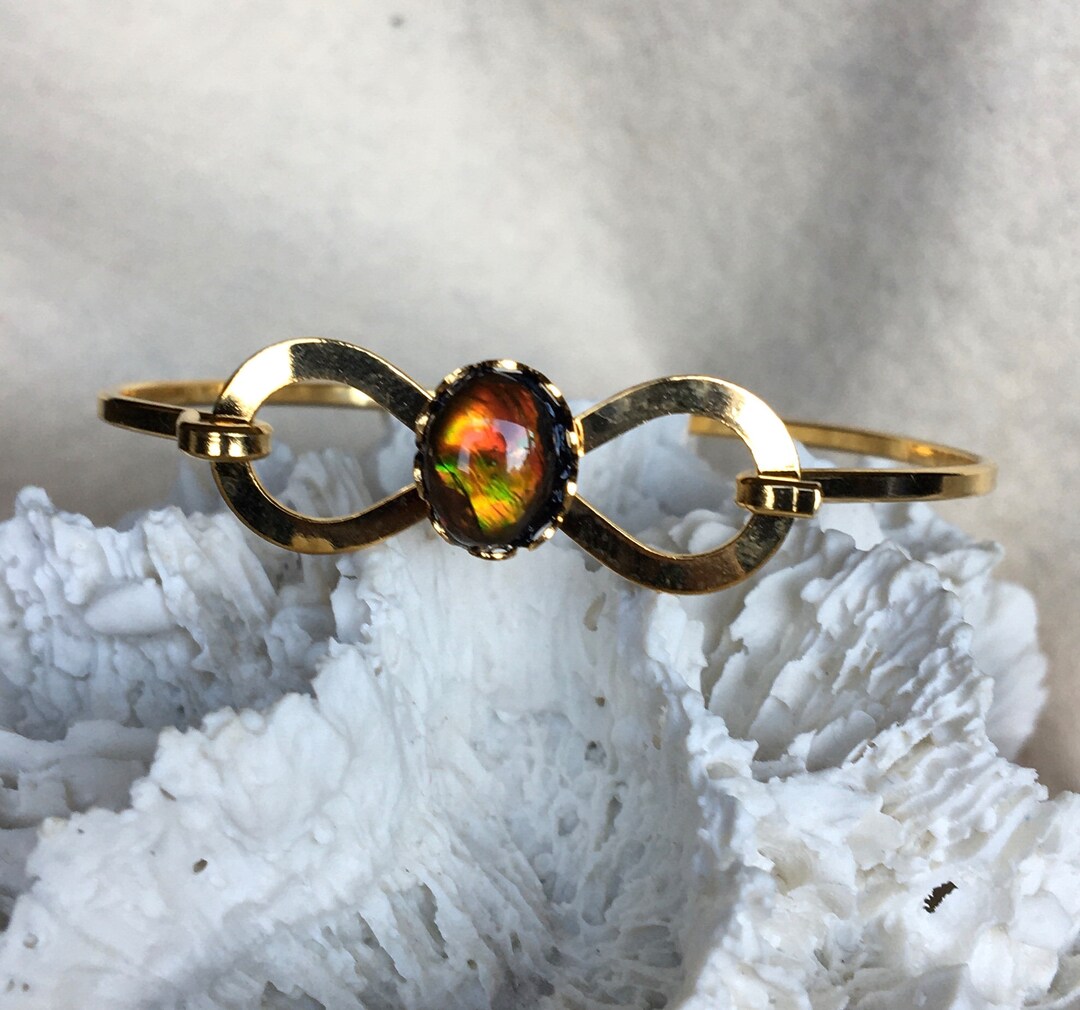 Ammolite Cuff Bracelet - for Smaller Wrist - Autumn Colors - MUST Read ...