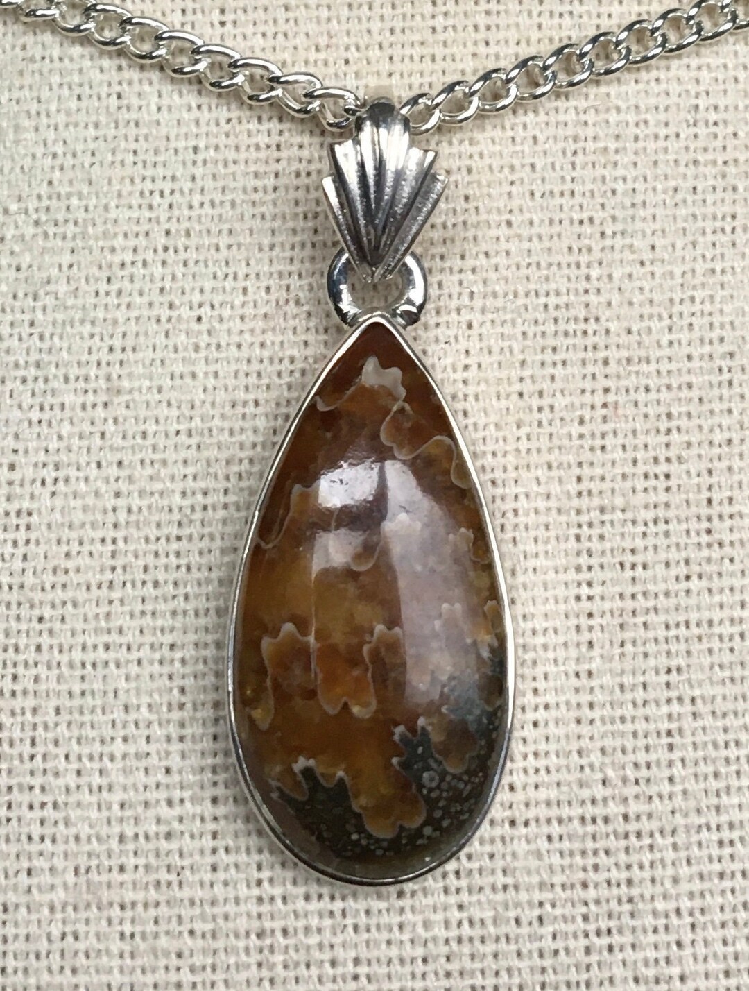 Ammonite Pendant - Nice Suture Lines! Madagascar Ammonite - Please Read ...