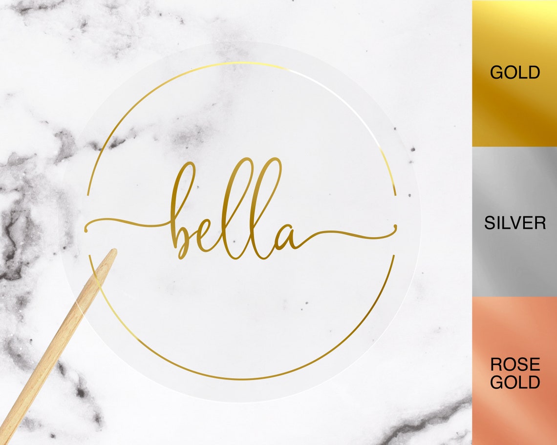 Foiled Personalised Business Name Stickers. Company Stationery - Etsy