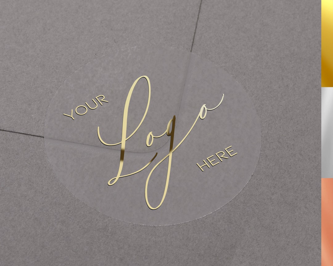 Gold Foiled Business Logo Stickers. - Etsy