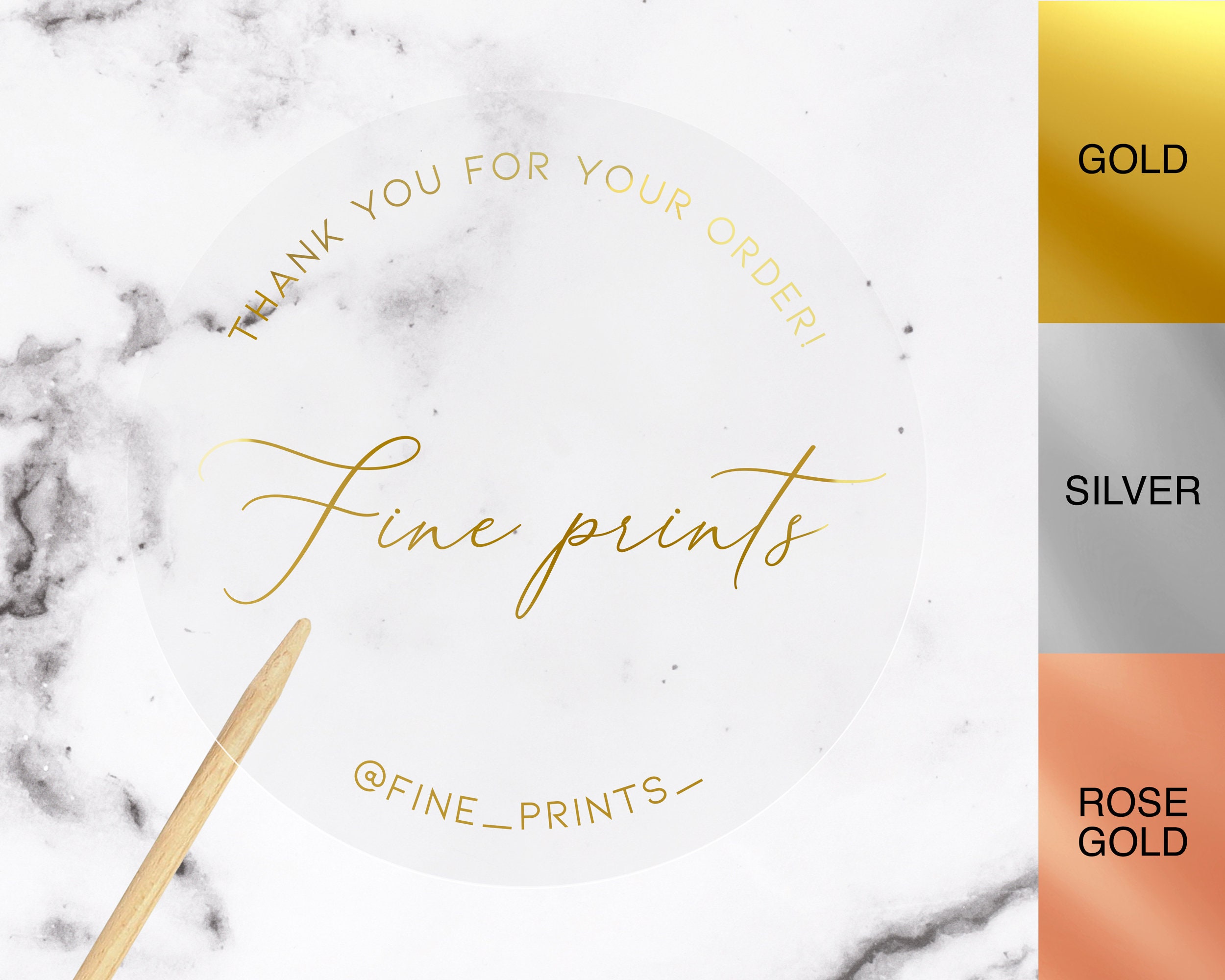 Foiled Personalised Business Name Stickers. Foil Labels for - Etsy UK