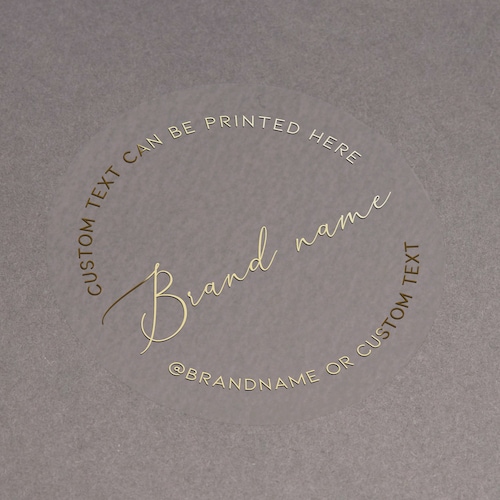 Foiled Personalised Business Name Stickers. Foil Labels for - Etsy UK