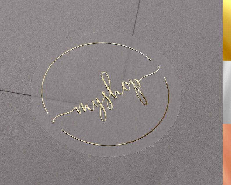 Foiled Personalised Business Name Stickers. Company Stationery - Etsy