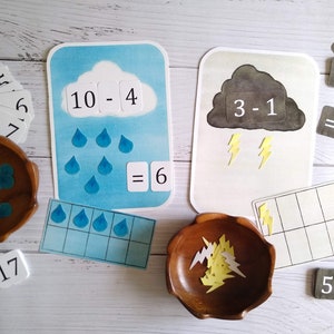 Rainy Day Math | Homeschool Printable | Counting, Addition, Subtraction ...