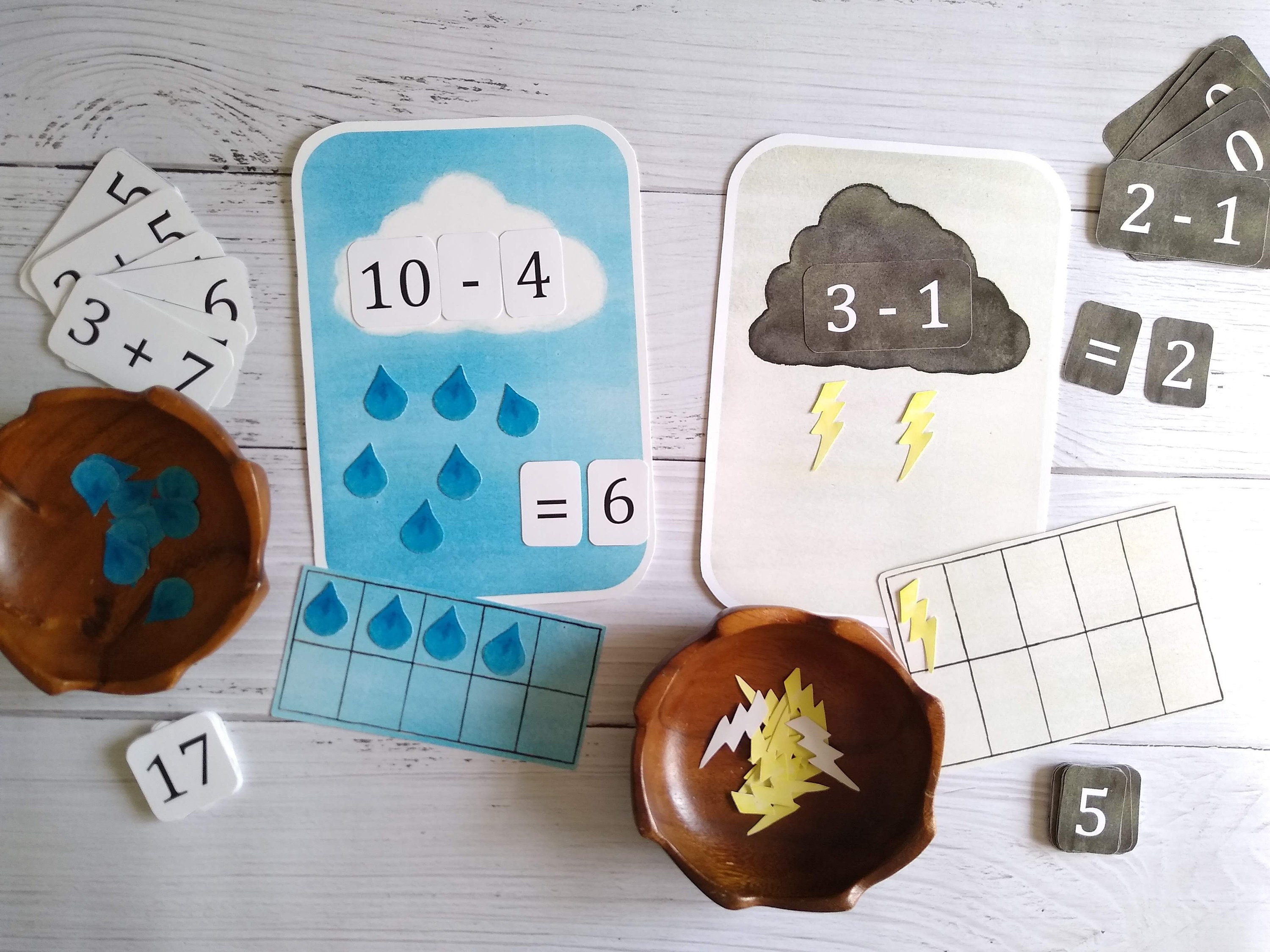 Rainy Day Math Homeschool Printable Counting Addition | Etsy