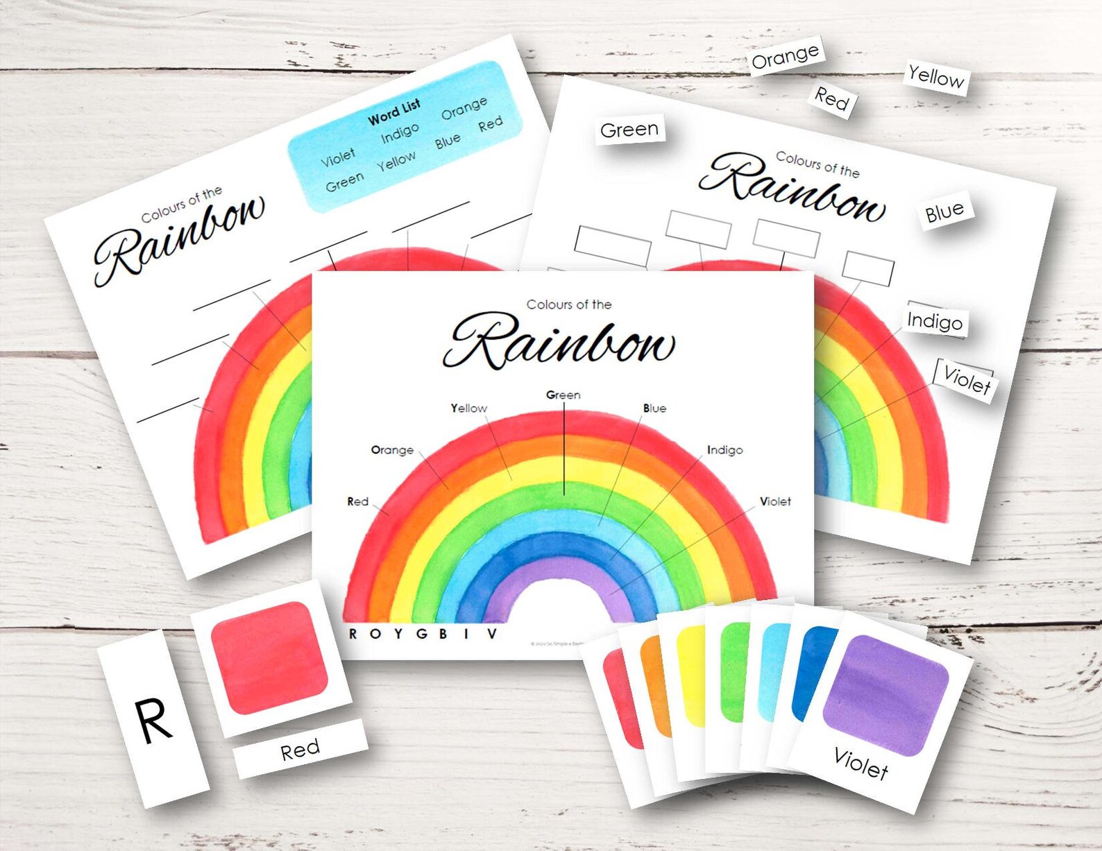 Colours of the Rainbow Activity Pack Homeschool Printable | Etsy