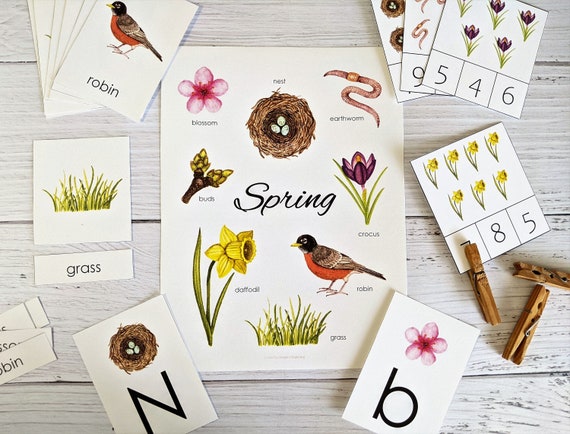 Spring Early Learning Bundle Homeschool Printable 3-part | Etsy