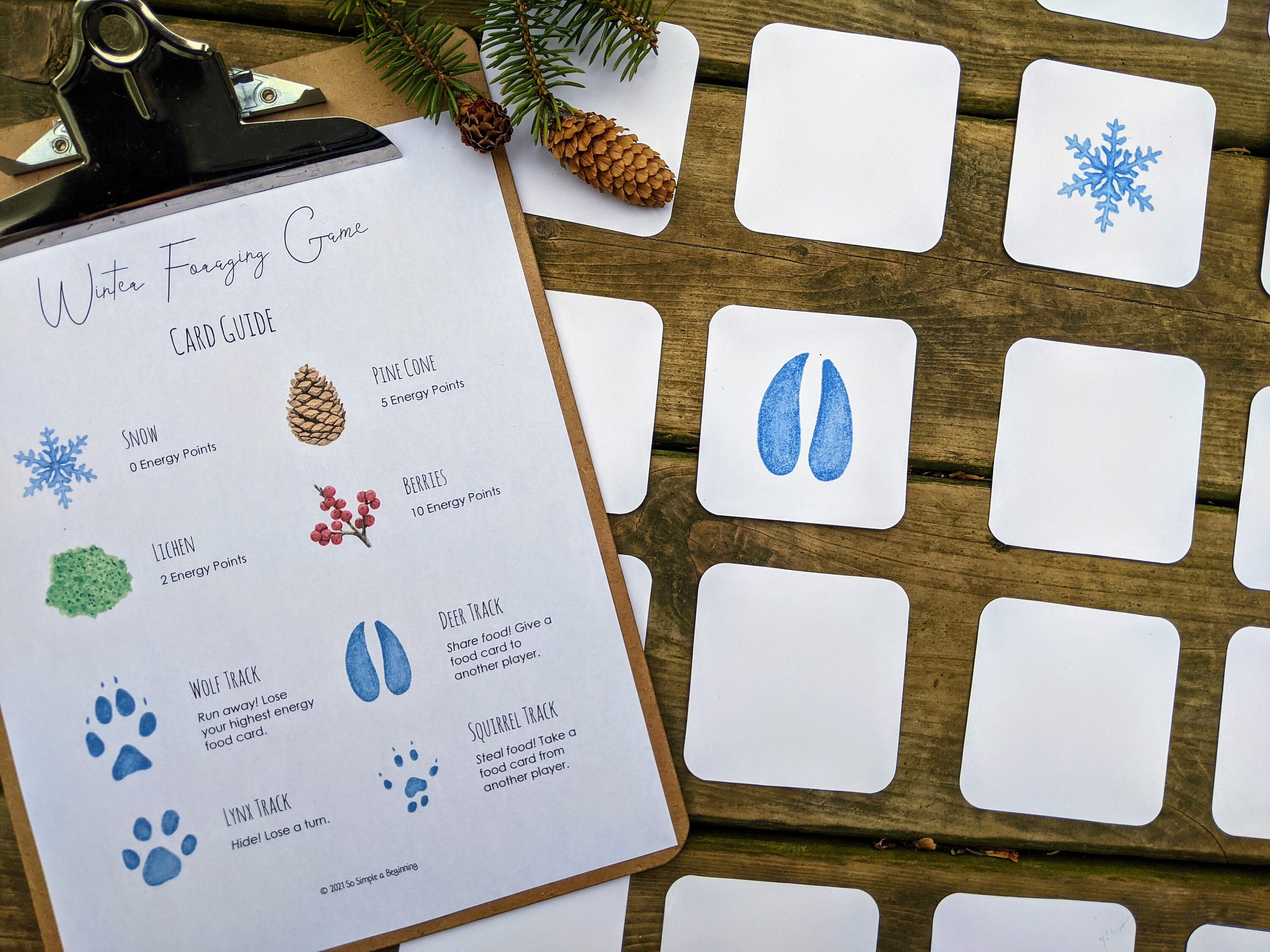 Winter Foraging Game | Homeschool Printable - Etsy
