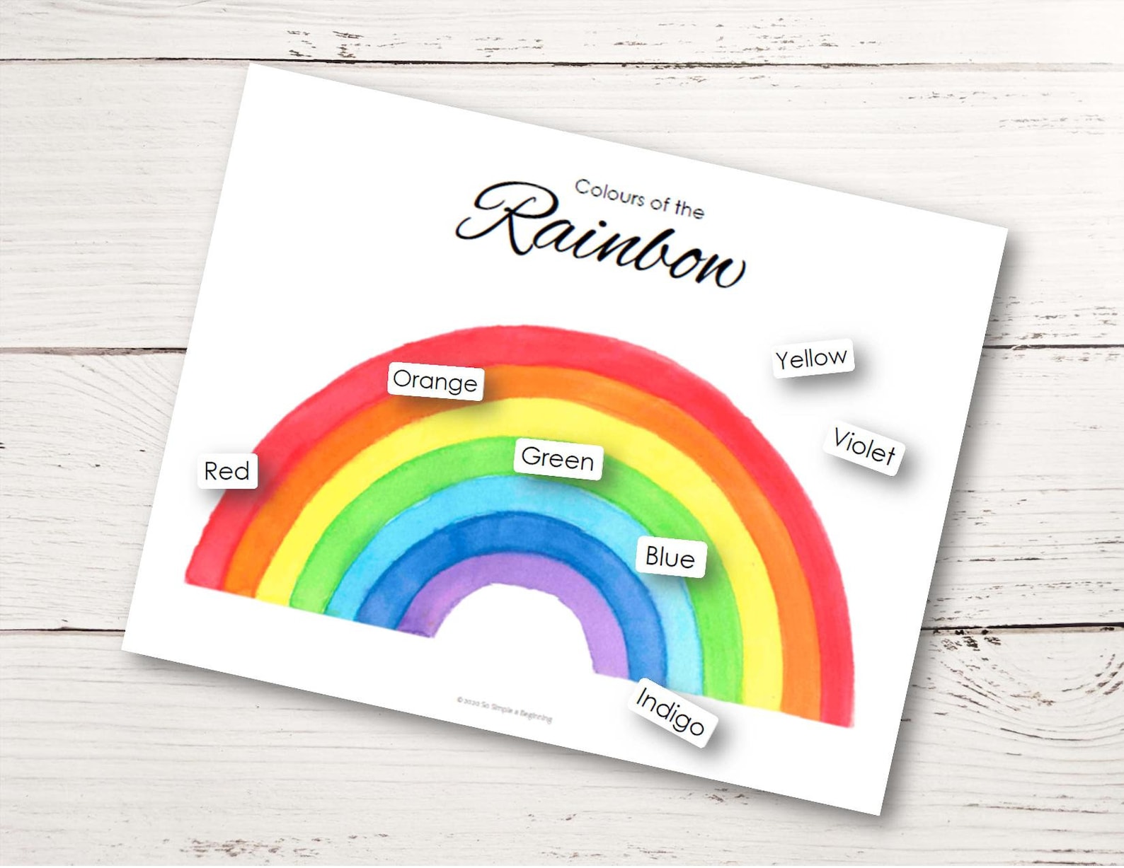 Colours of the Rainbow Activity Pack Homeschool Printable | Etsy