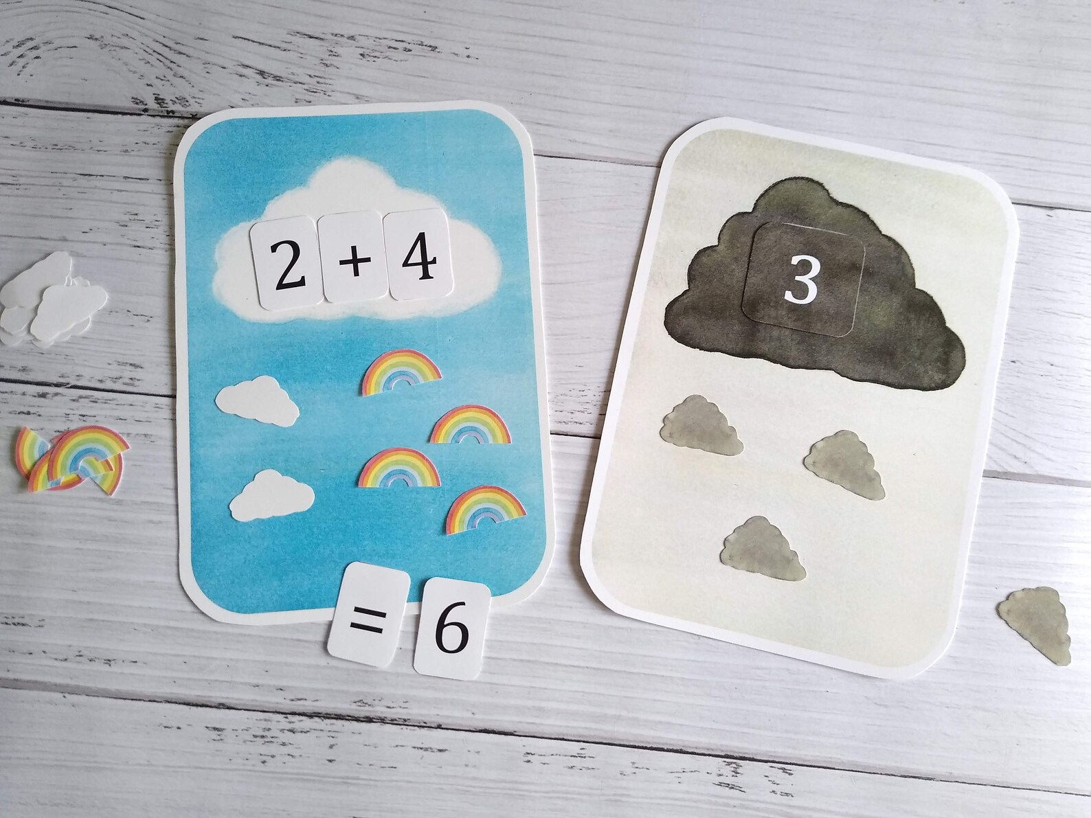 Rainy Day Math Homeschool Printable Counting Addition | Etsy