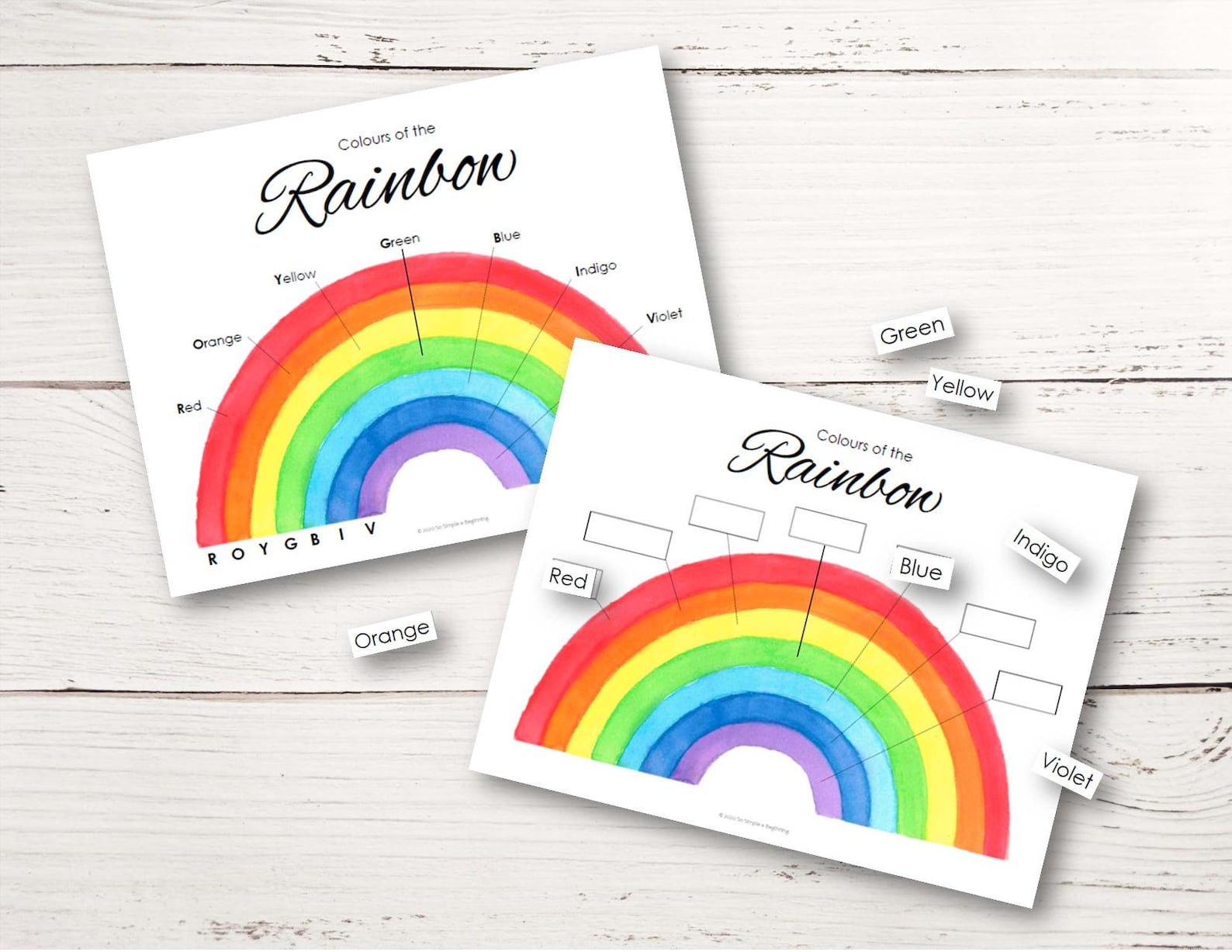 Colours of the Rainbow Activity Pack Homeschool Printable | Etsy