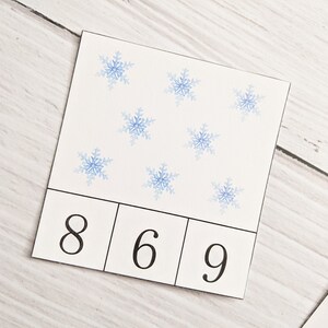 Winter Count & Clip Cards Homeschool Printable Math - Etsy