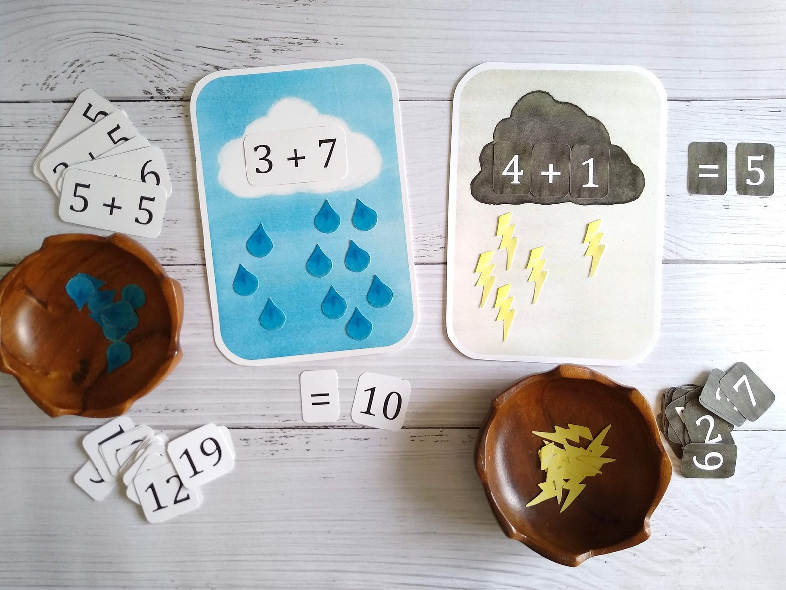 Rainy Day Math Homeschool Printable Counting Addition | Etsy