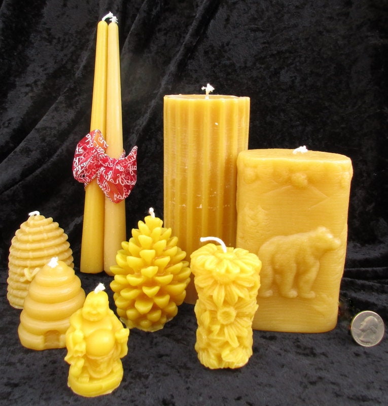 Christmas Tree Beeswax Candle 100% Pure Beeswax From My Hives - Etsy