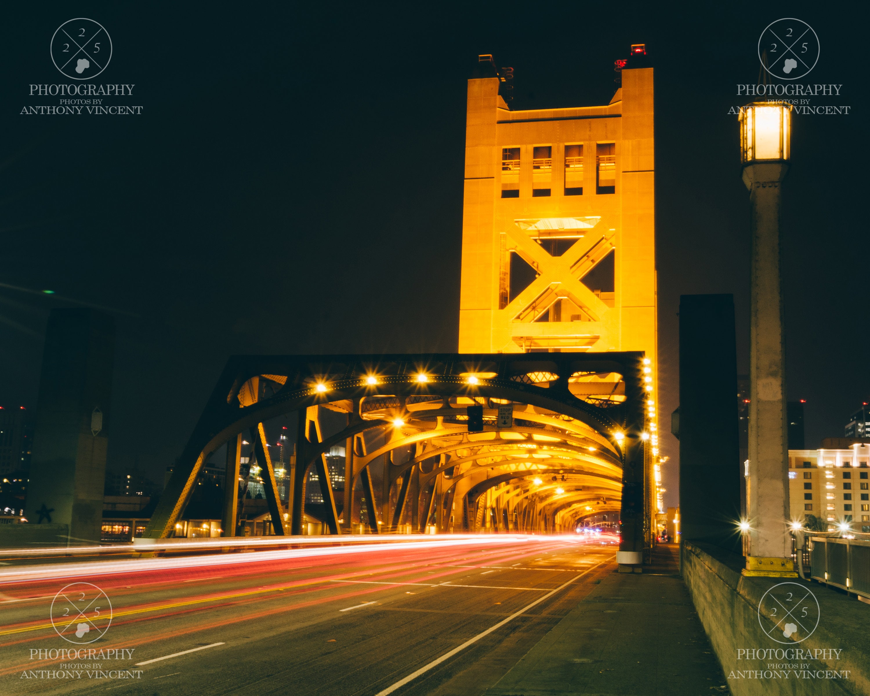 Sacramento California Tower Bridge at Night (print) - Etsy Ireland