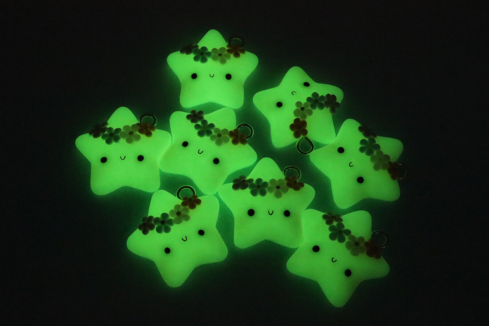 Kawaii Glow in the Dark Star Charm - Kawaii Star Charm - Kawaii Polymer ...