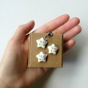 Kawaii Glow in the Dark Star Charm - Kawaii Star Charm - Kawaii Polymer ...