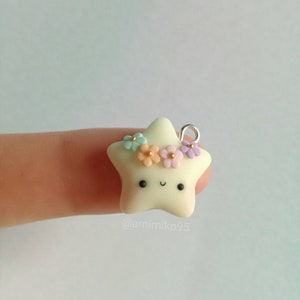 Kawaii Glow in the Dark Star Charm - Kawaii Star Charm - Kawaii Polymer ...