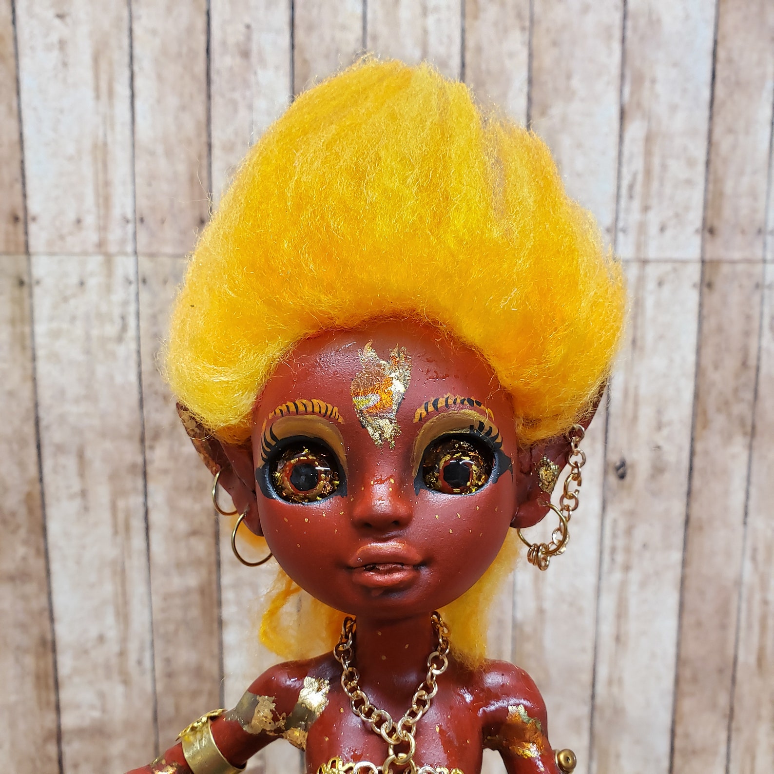 Sonia Goldfire the Fire Fae. OOAK Custom Repaint Art Doll/figurine - Etsy
