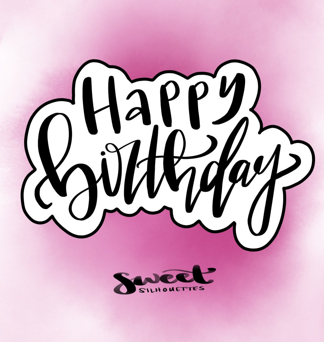 Happy Birthday Lettering Plaque Cookie Cutter - Etsy 日本