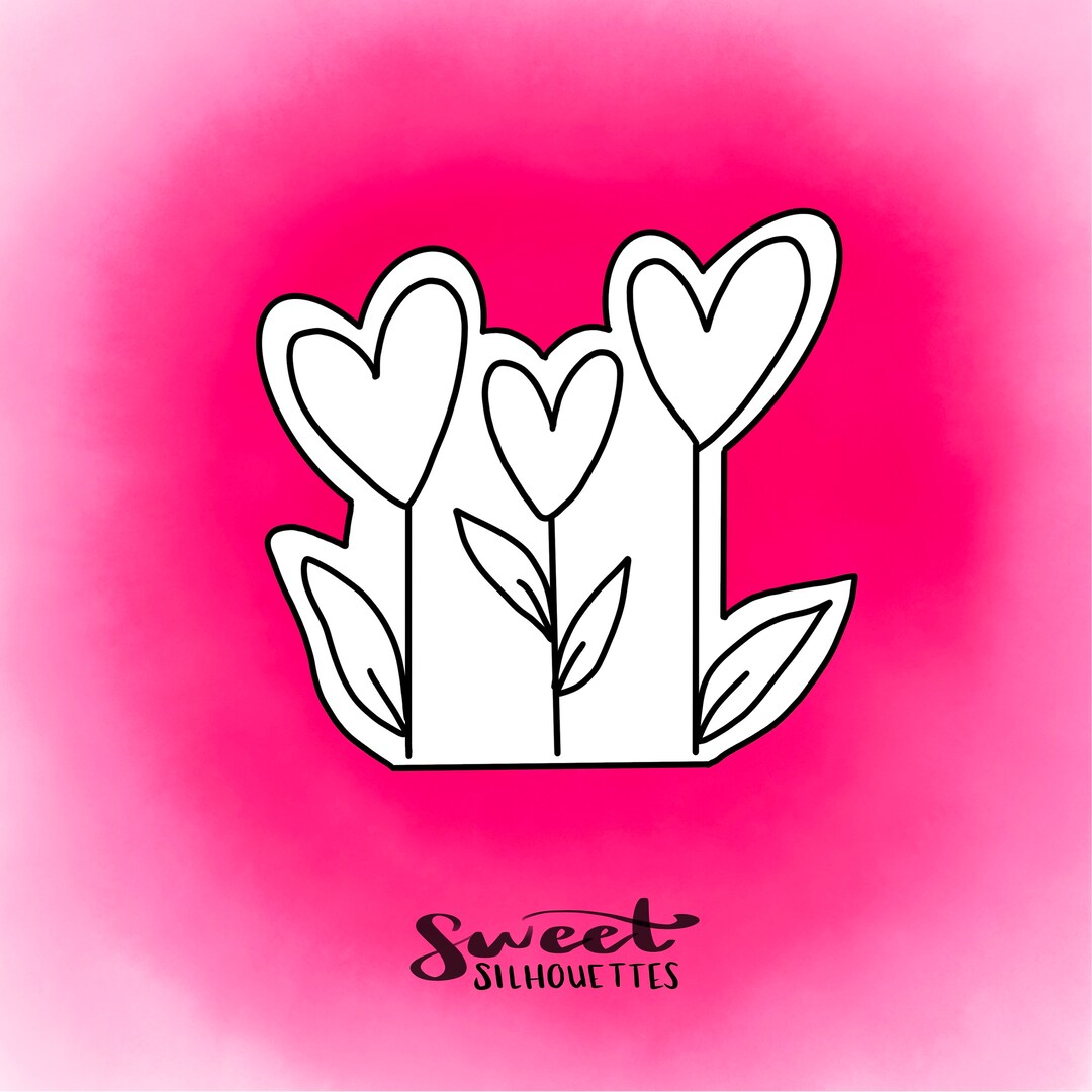 Heart Flower Cluster - Etsy