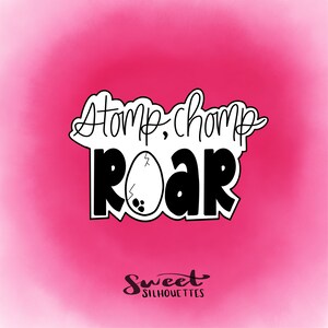 Stomp, Chomp, Roar Plaque Cookie Cutter - Etsy