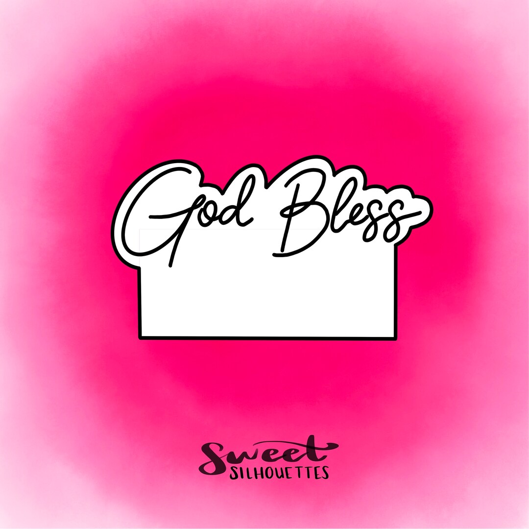 God Bless Plaque Cookie Cutter - Etsy