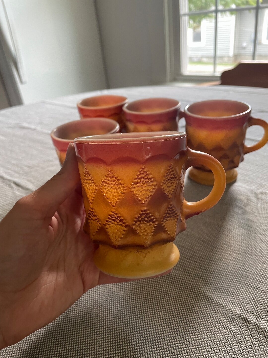 Anchor Hocking - Fire King - Retro Mugs - 70s Vintage - Etsy