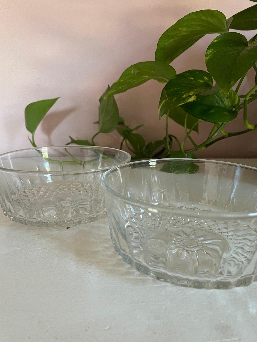 Arcoroc France • Crystal Bowl Set of 2 • Vintage Bowl • Glass Dish ...