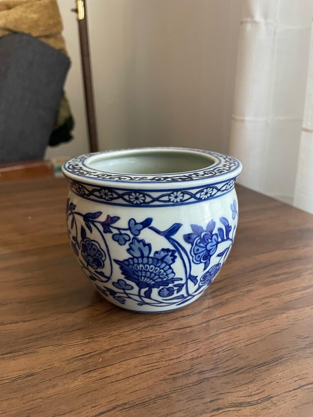 Chinoiserie Small Bowl Table Top Home Decor Blue and White Porcelain ...