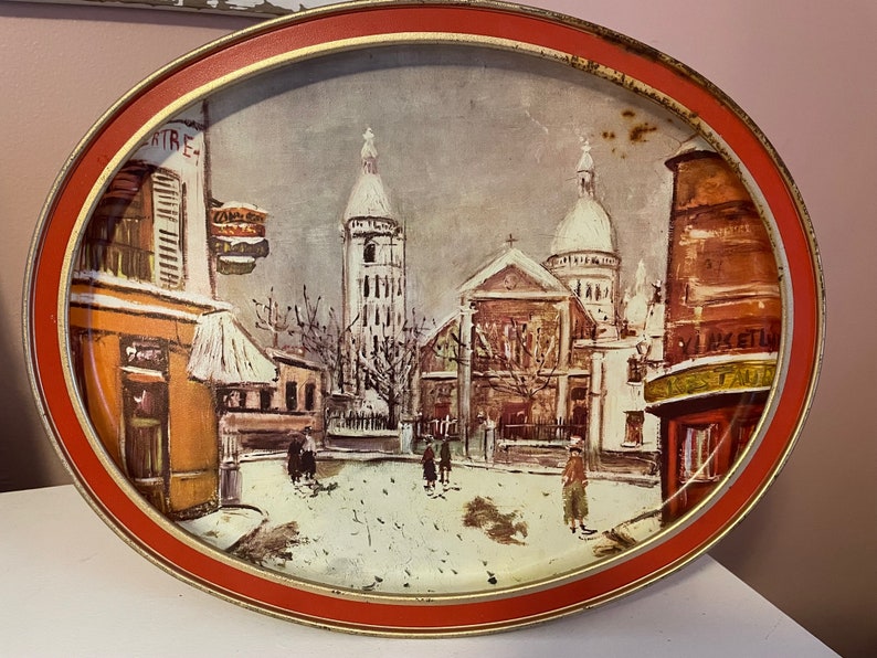 Christmas Tray- Sunshine Biscuits- Maurice Utrillo- 1960s- Vintage ...