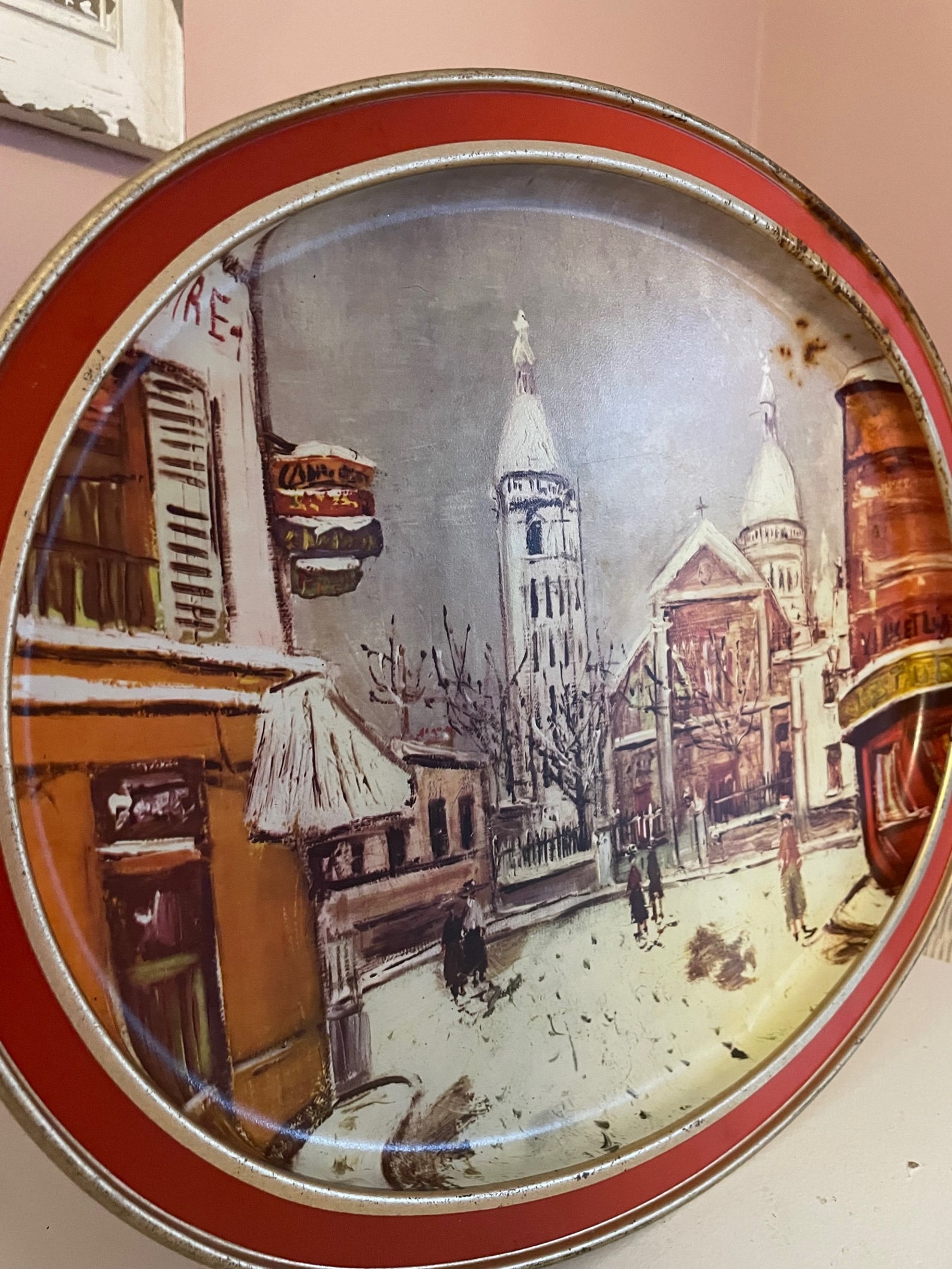 Christmas Tray- Sunshine Biscuits- Maurice Utrillo- 1960s- Vintage ...
